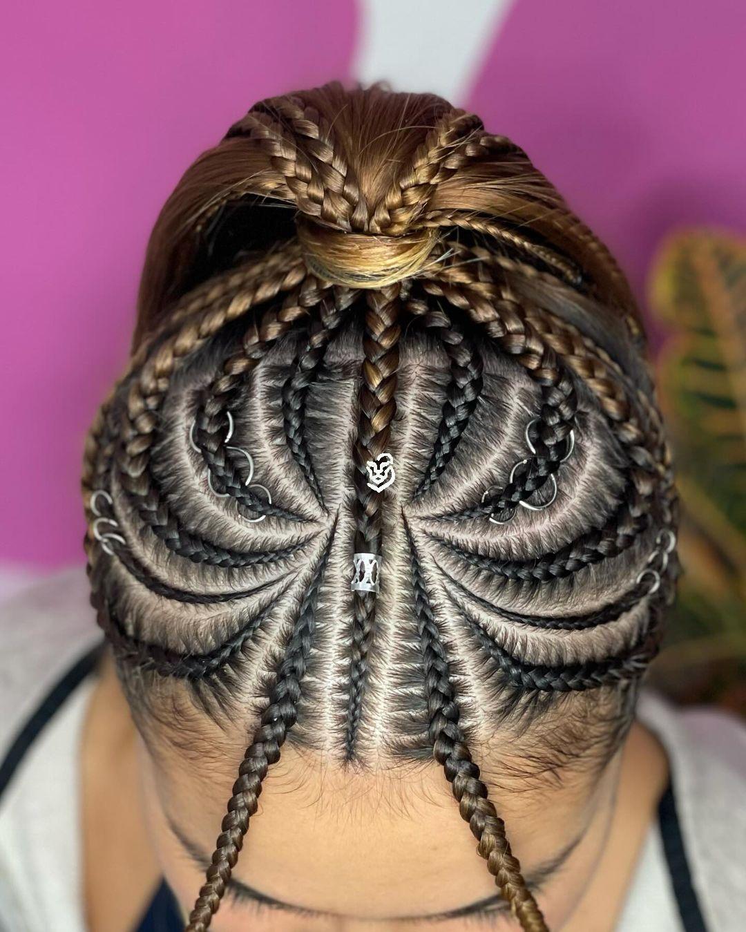 Spider Legs Cornrows In High Ponytail - Afrothentik | Uplifting Black ...