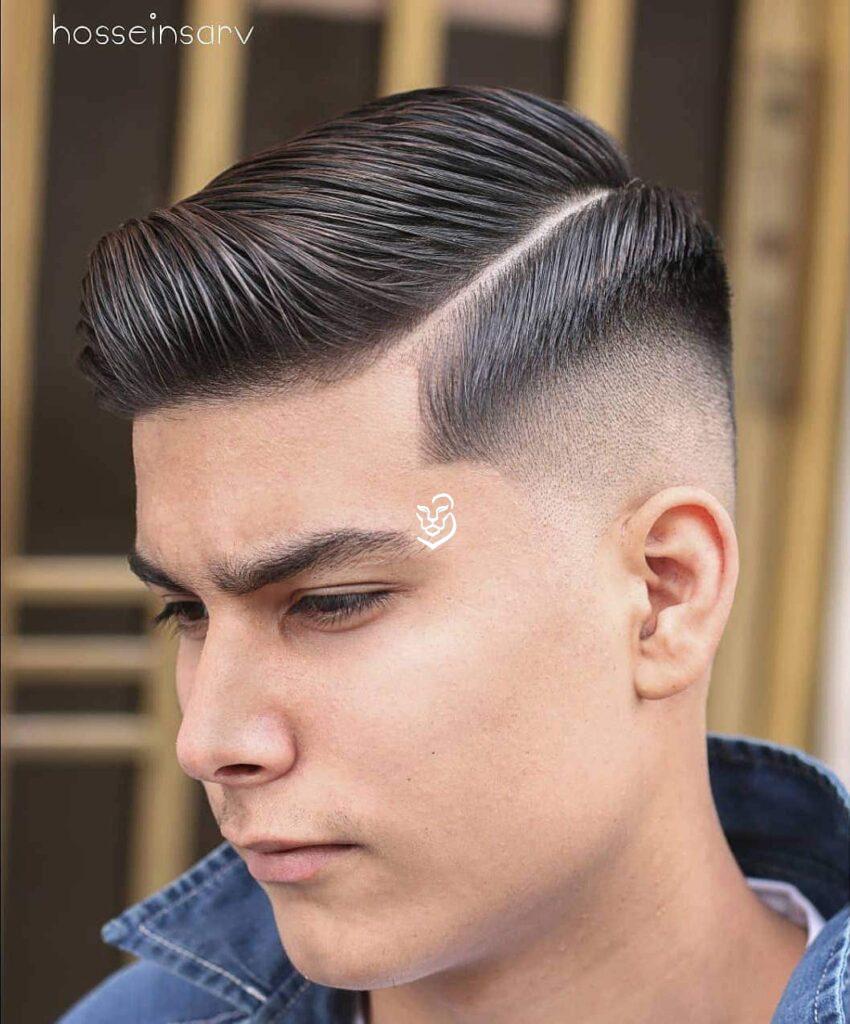 Side Part Comb-Over Hairstyle With High Fade - Afrothentik | Uplifting ...